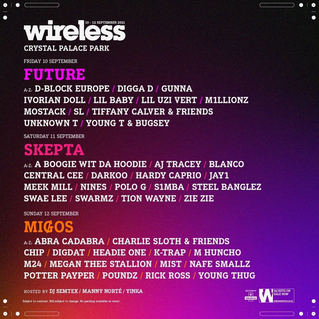 Se lineup till Wireless Festival 2021 - Dopest