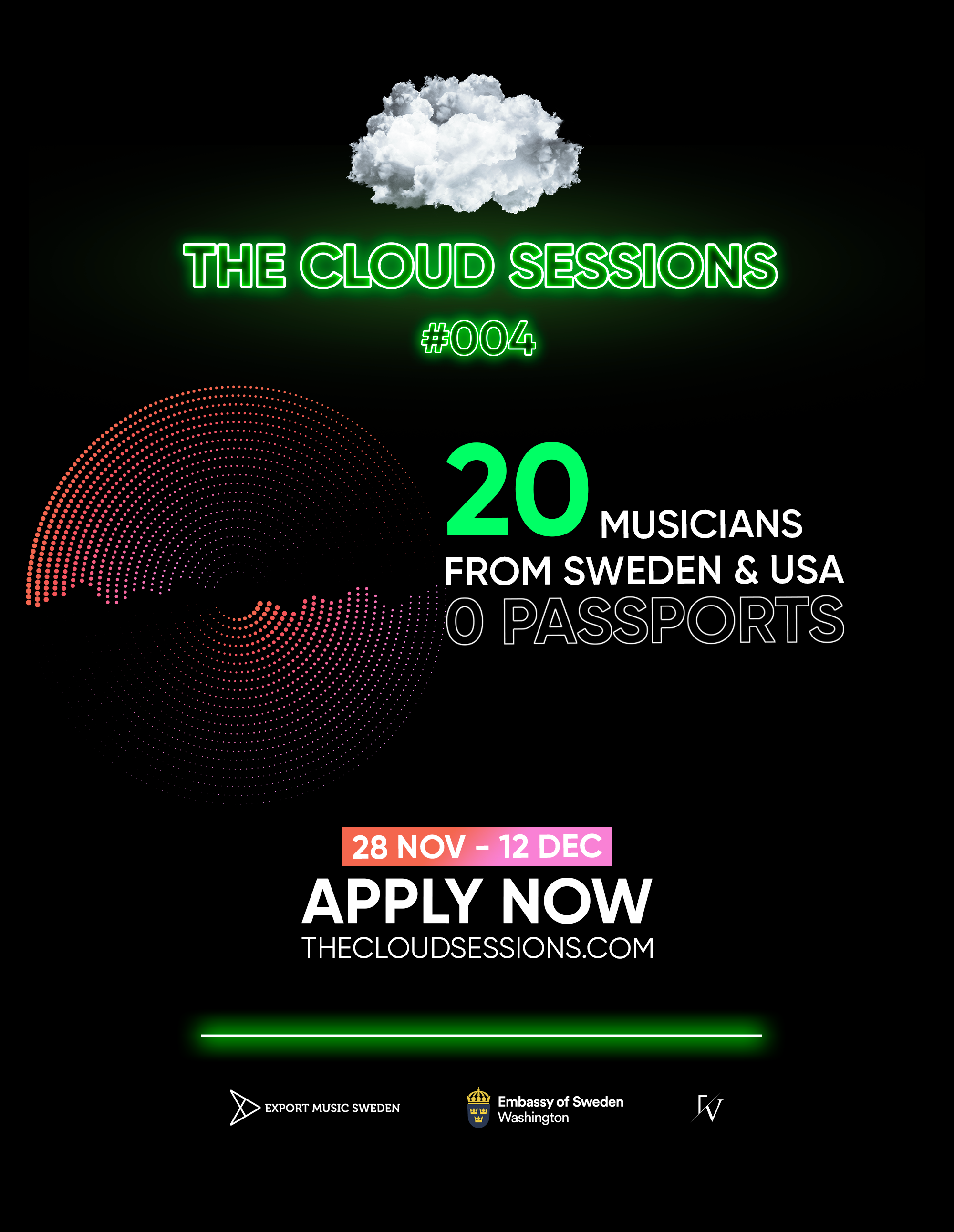 The Cloud Sessions - ta chansen & skapa musik med låtskrivare från Sverige och USA - Dopest